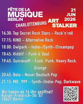 Fête de la Musique 2026 in Berlin Charlottenburg - LINE UP: Top Secret ...